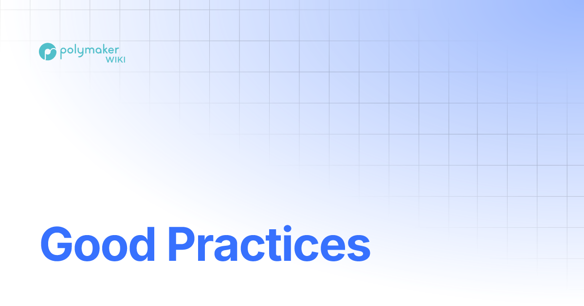 Good Practices Polymaker Wiki 8001